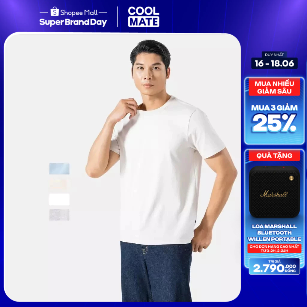 [17-18.6 Mua 3 giảm 25%]Áo thun nam T-Shirt Basic Cotton 100% 220gsm ...