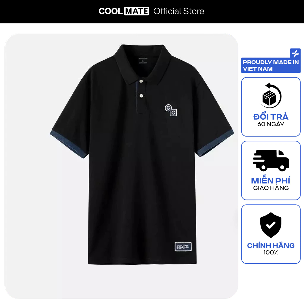Coolmate x Copper Denim | Áo Polo phối Jeans Coolmate | Shopee Việt Nam