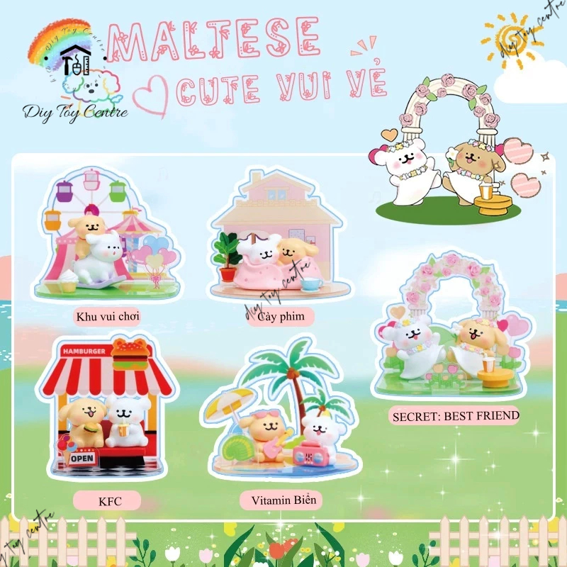 BLIND BOX/ HỘP MÙ đồ chơi tượng mô hình cún con mini hoạt hình (kèm phụ ...