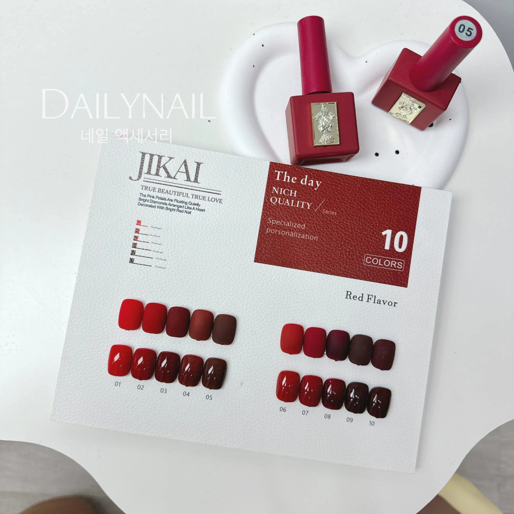 Set sơn Gel Jikai 10 màu Tone Đỏ (Tặng bảng màu) | Shopee Việt Nam