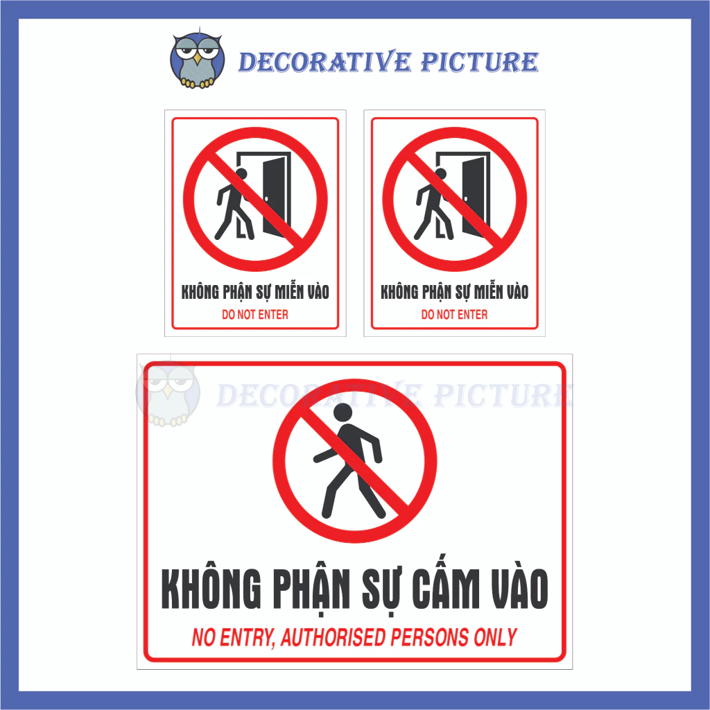 Biển Cảnh Báo Không Phận Sự Miễn, Cấm Vào - Do Not Enter | Shopee Việt Nam
