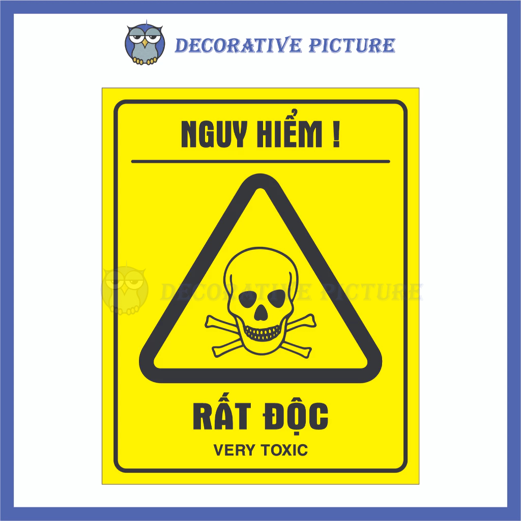 Biển Cảnh Báo Nguy Hiểm ! Rất Độc - Very Toxic | Shopee Việt Nam