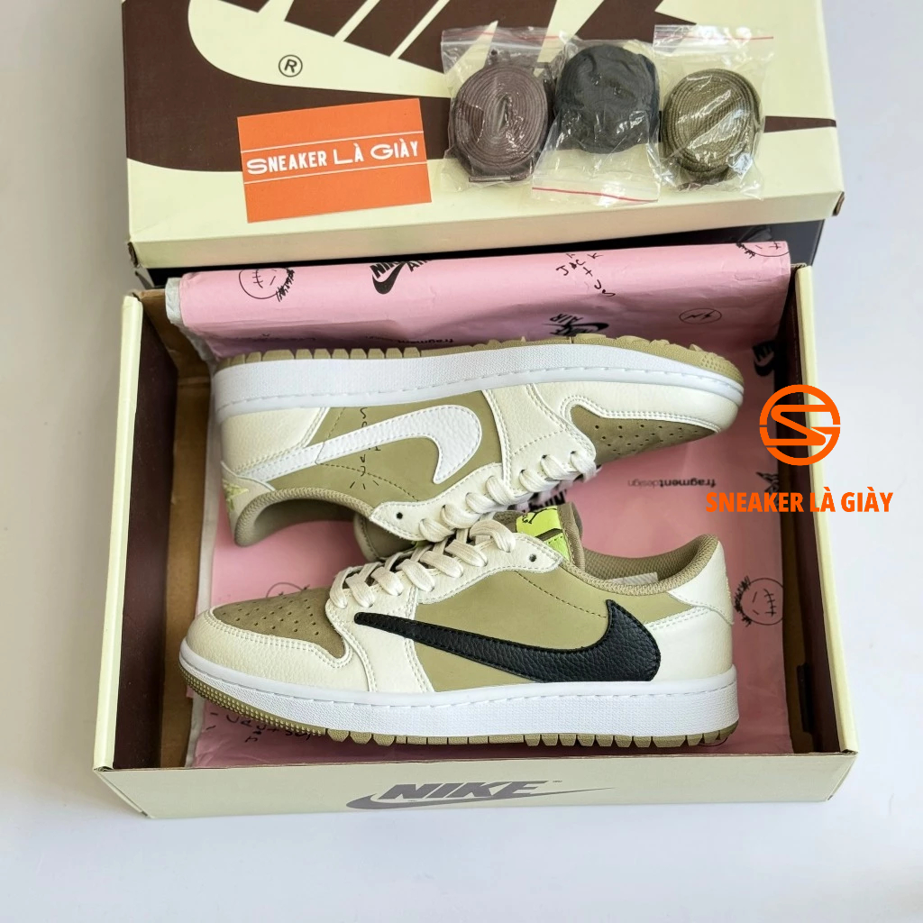 Giày Air Jordan 1 Low Travis Scott OG Golf Olive FZ3124-200 FULLBOX ...