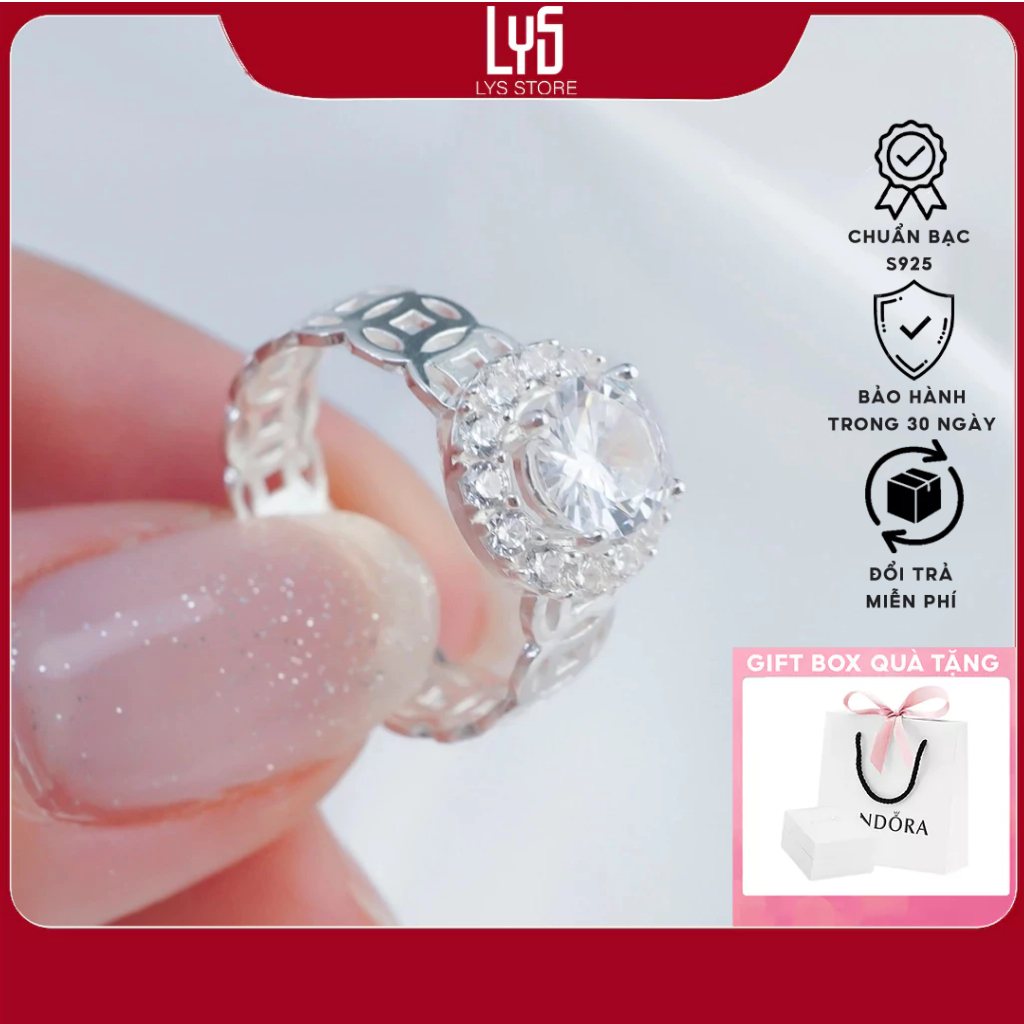 Nhẫn bạc nữ Pan Silver Ring Fullbox 8234- Nhẫn Bạc Nữ S925 | Shopee Việt Nam