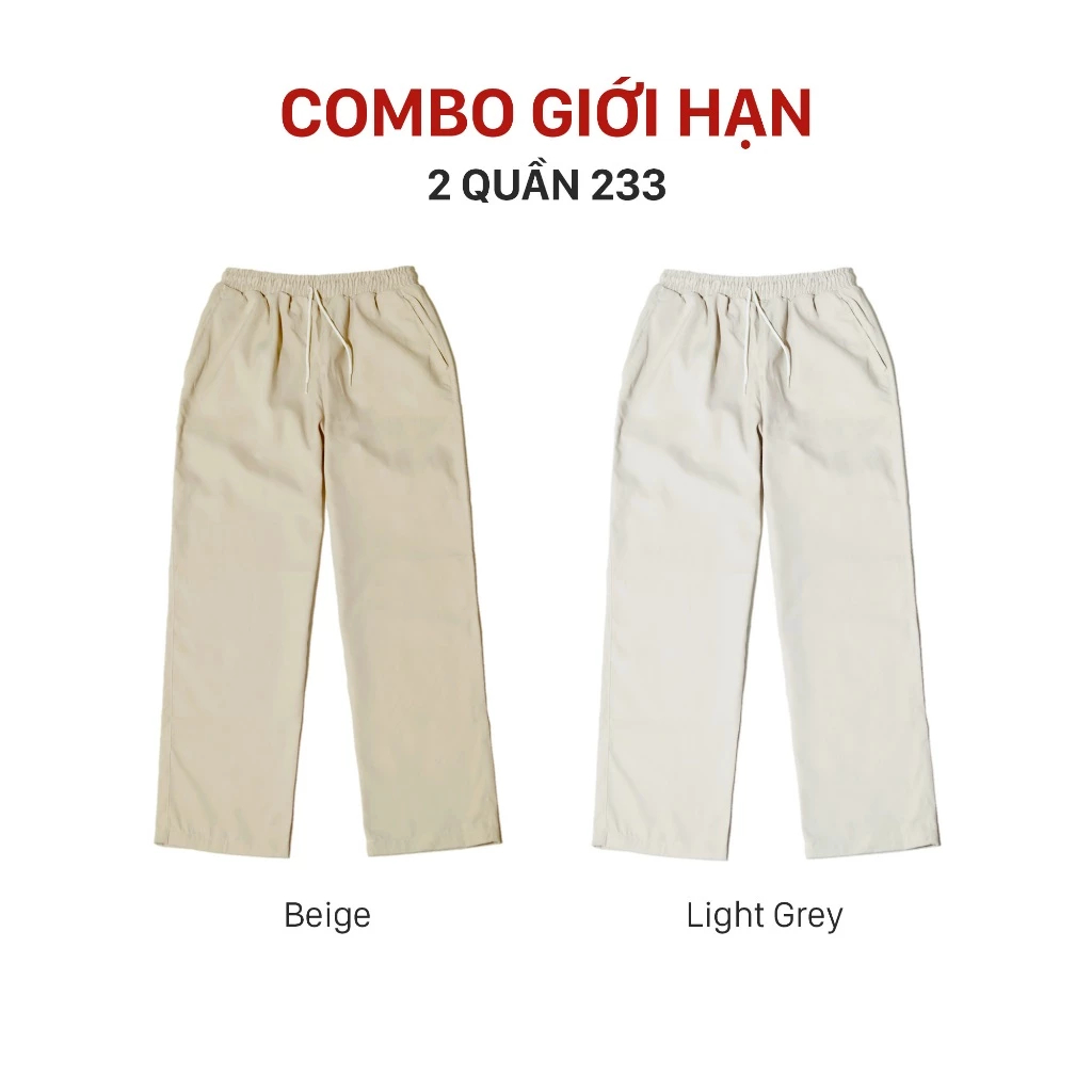 Combo 2 Quần kaki ống suông - Xám sáng + Be - Pants 233 - MONAT BLUE | Shopee Việt Nam