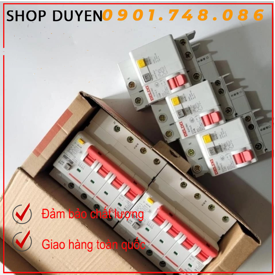 Aptomat (MCB) DELIXI 1p-2p-3p, chống giật 1P+N chuẩn chính hãng 16A,20A, 32A, 40A, 63A, 100A ...