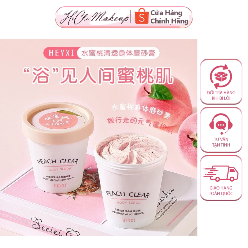 Kem tẩy da chết toàn thân , kem tẩy da chết Body hương đào HEYXI ...