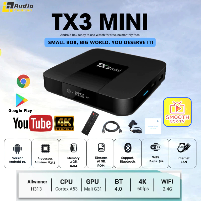 Android TV Box TX3 mini - Amlogic S905W2, Ram 2G Rom 16GB, Android 11 ...