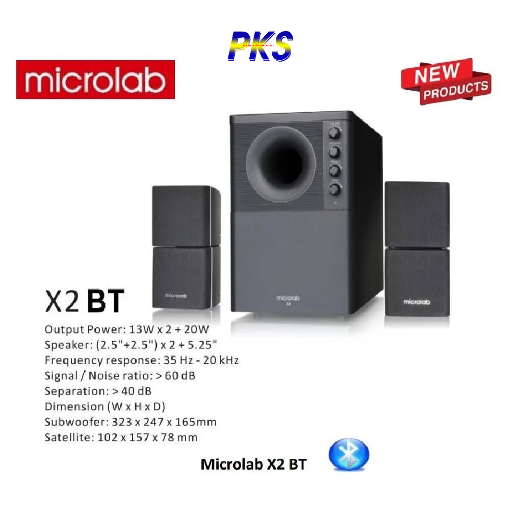 Loa Bluetooth Microlab 2.1 X2BT Loa Vi Tính Không Dây X2 Bluetooth Cao Cấp | Shopee Việt Nam