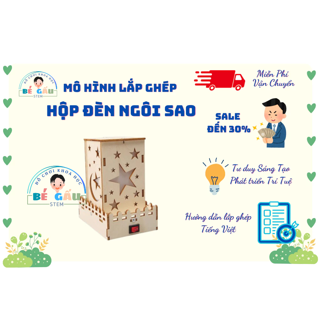 Mô hình lắp ghép hộp đèn sao nhiều màu - Mô hình lắp ghép - Đồ chơi ...