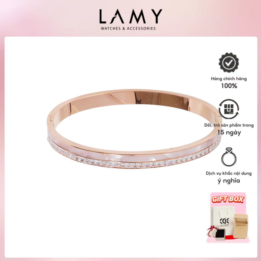 Vòng tay CDE Crystal Pearls Rose Gold Bracelet CDE2060RG | Shopee Việt Nam