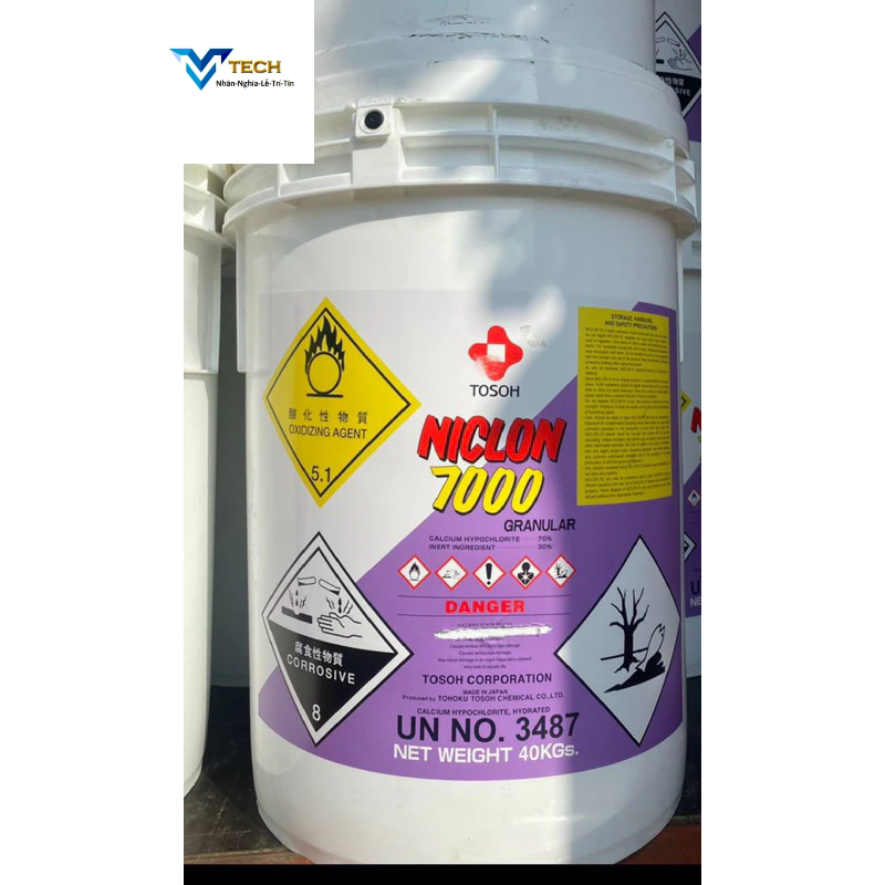 Hoá chất Clorine Tosoh Niclon 7000 Nhật Bản . Thùng 40kg tím | Shopee ...