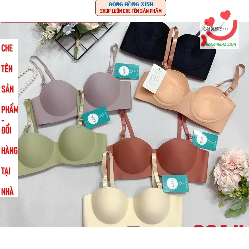 (from nhỏ tăng size) Sét 3 Áo lót cúp ngang su đúc không gọng đệm bàn ...