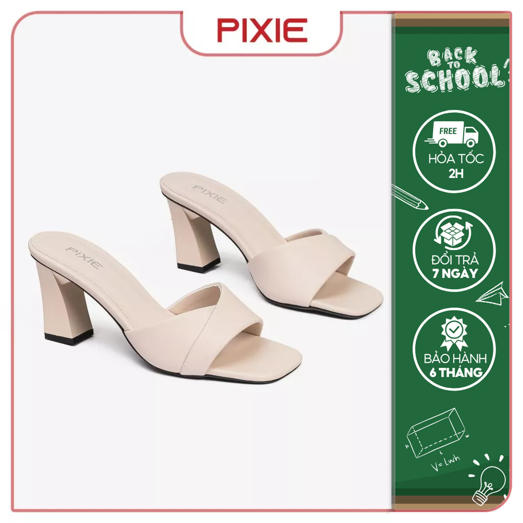Guốc Cao Gót Nữ 7cm Kiểu Quai Ngang Pixie H090 | Shopee Việt Nam