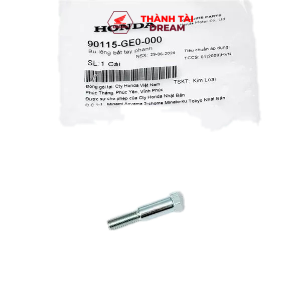 Bu lông bắt tay phanh ( thắng ) dùng chung nhiều xe Honda - 90115GE0000 ...