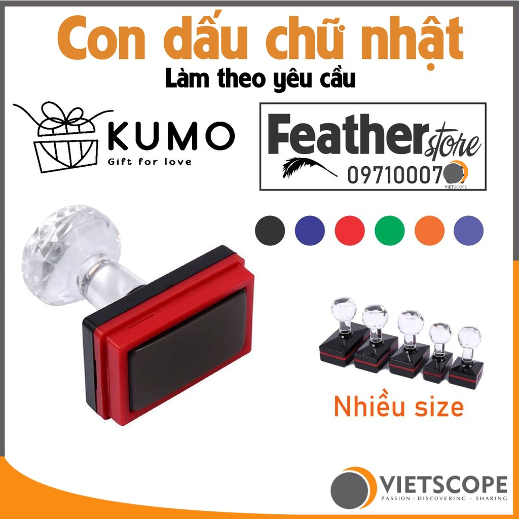 [Chỉ in giấy] Con Dấu Flash Chữ Nhật In Logo, Tên Shop Đóng Dấu Lên ...