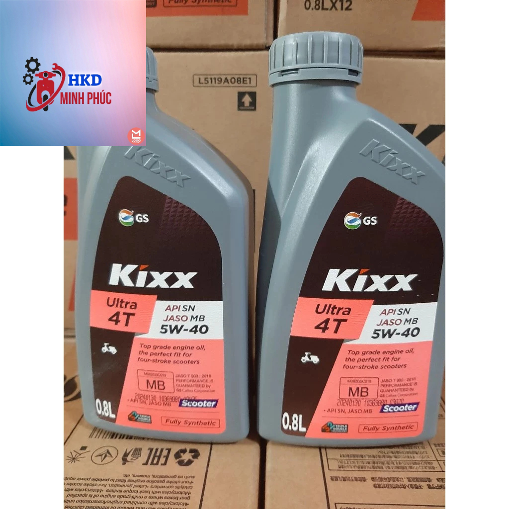 COMBO 2 Chai Dầu nhớt tay ga Kixx ultra Scooter 5W40 0.8L tổng hợp nhập ...