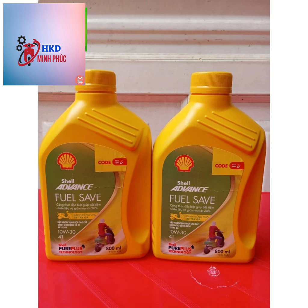 COMBO 2 chai Dầu Nhớt xe ga Shell Advance Fuel Save 10W30 tiết kiệm ...