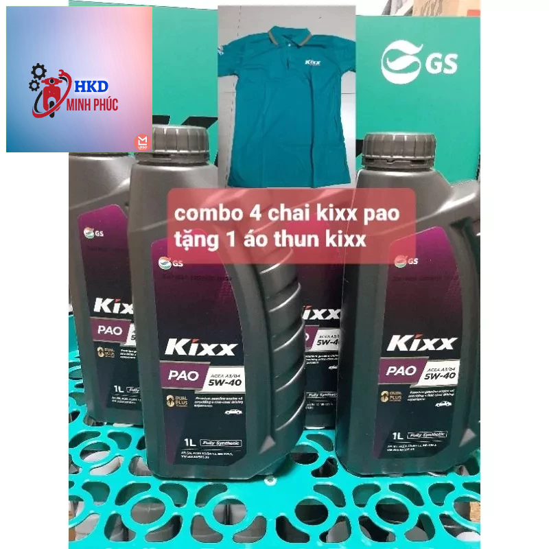 [combo 4 chai tặng 1 áo thun kixx][CAO CẤP] Nhớt xe tay ga, xe ôtô Kixx ...