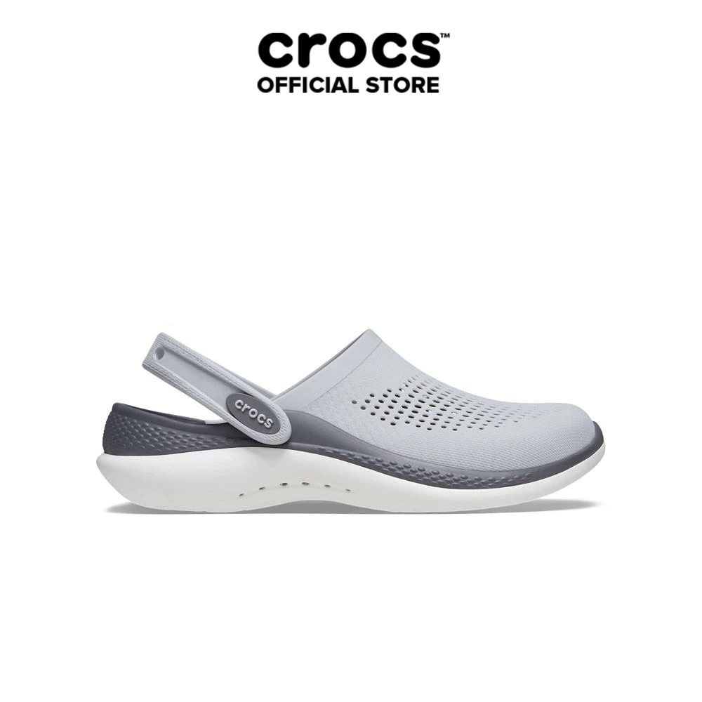 Giày Clog Unisex Crocs Literide 360 - Light Grey/Slate Grey | Shopee Việt Nam