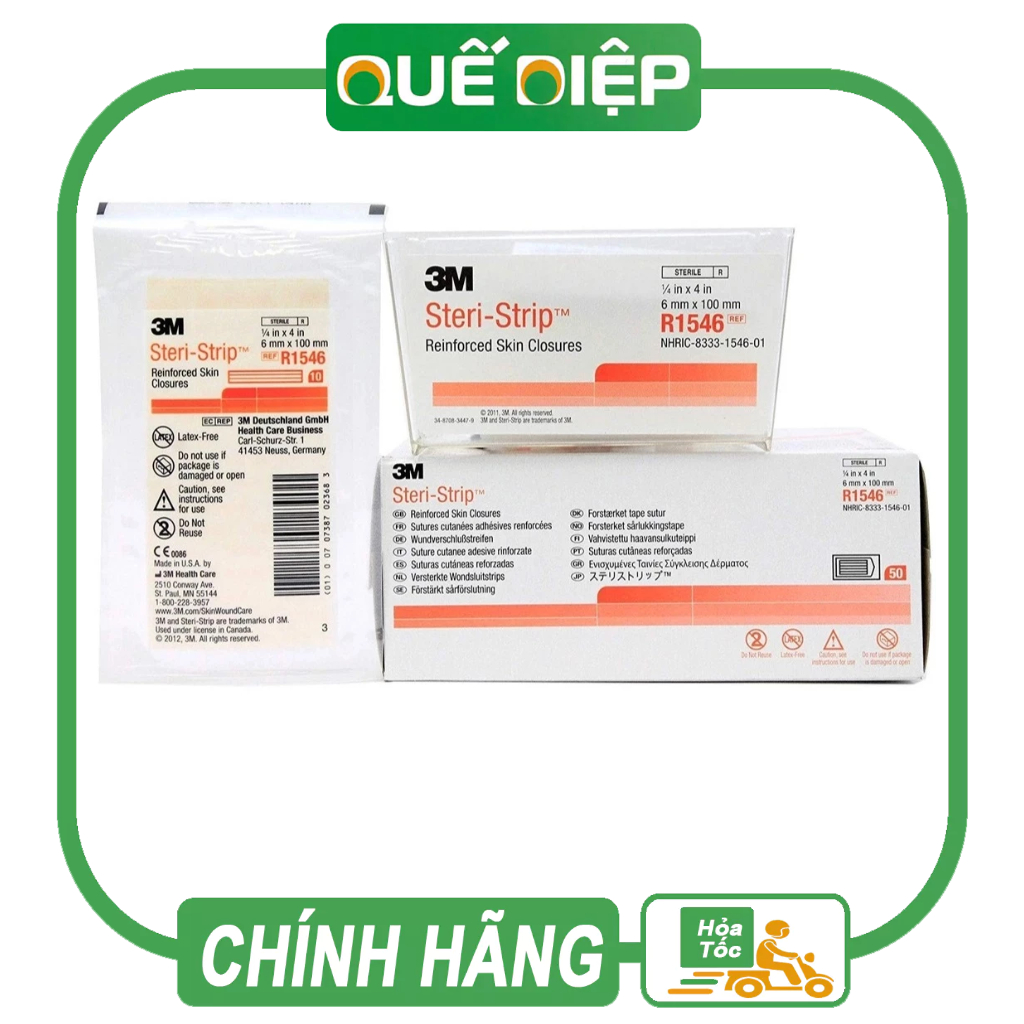 3M STERI-STRIP R1546 (6mmx100mm) - Băng dán thay chỉ khâu da Steri ...