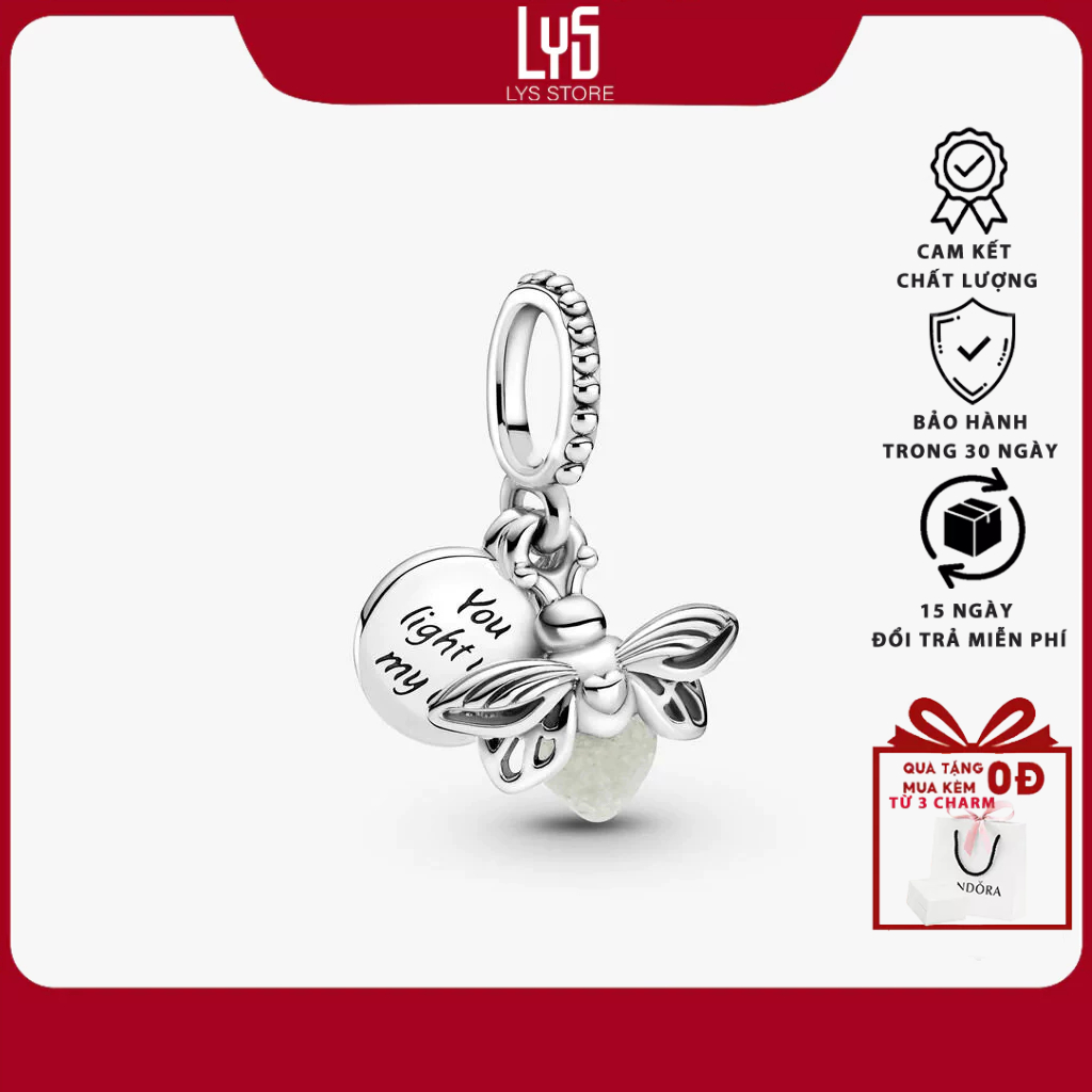 Charm treo bạc Glow-in-the-dark Firefly Dangle Charm 1155 - Bạc S925 ...