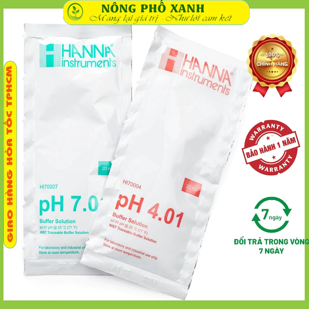 Dung dịch hiệu chuẩn máy đo PH4, PH6, PH7, PH10 Hanna dùng chung cho ...