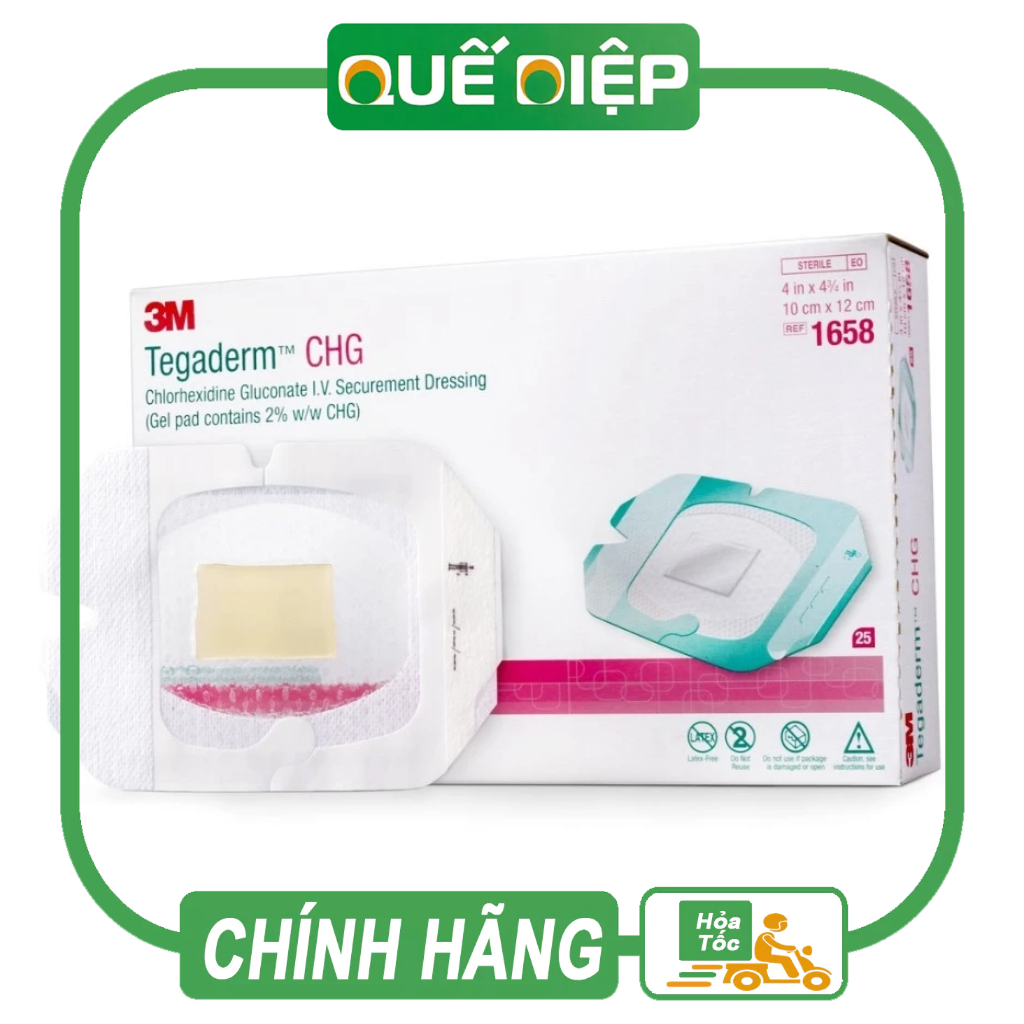 3M TEGADERM CHG 1658R (CHLORHEXIDINE GLUCONATE I.V.) - Băng dán ...
