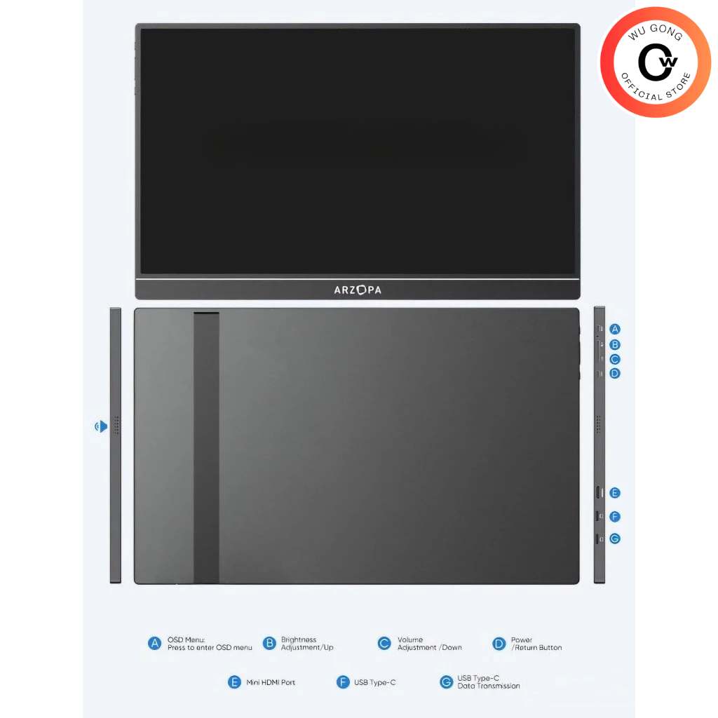 ARZOPA 14 Inch - Màn Hình Di Động Arzopa 14 Inch Tấm Nền IPS Full HD ...