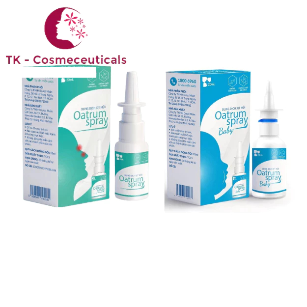 Dung Dịch Xịt Mũi Oatrum Spray / Oatrum Baby Ngăn Ngừa Viem Mũi, Viem ...