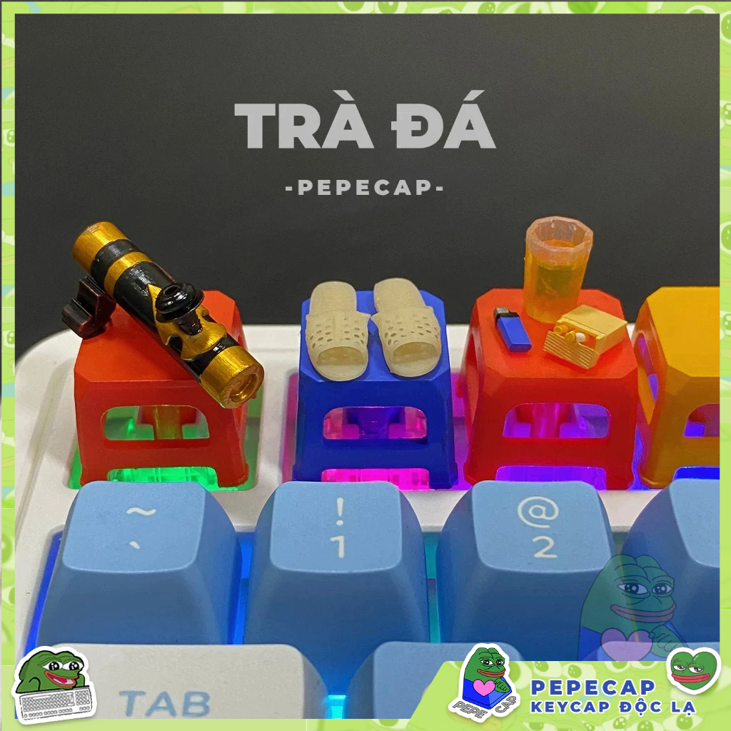 Keycap Ghế Nhựa - Văn Hóa Điếu Cầy - Trà đá bật lửa - Dép tổ ong - Nút ...