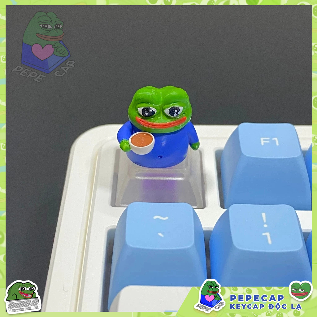 Keycap Ếch Pepe Cafe - Pepe Coffee Cup - Nút bàn phím meme - Độc Quyền ...