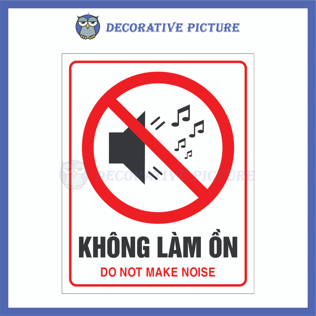 Biển Cấm Không Làm Ồn - Do Not Make Noise | Shopee Việt Nam