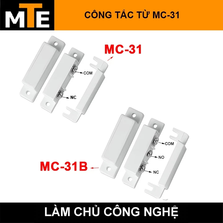 Công tắc từ, cảm biến từ MC-31, MC-31B báo động mở cửa chống trộm ...