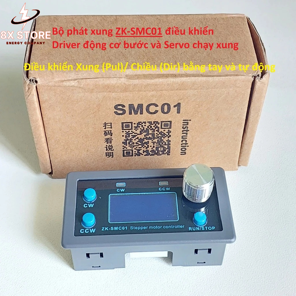Bộ phát xung ZK-SMC01 điều khiển động cơ Bước, Servo có chỉnh tốc độ và ...