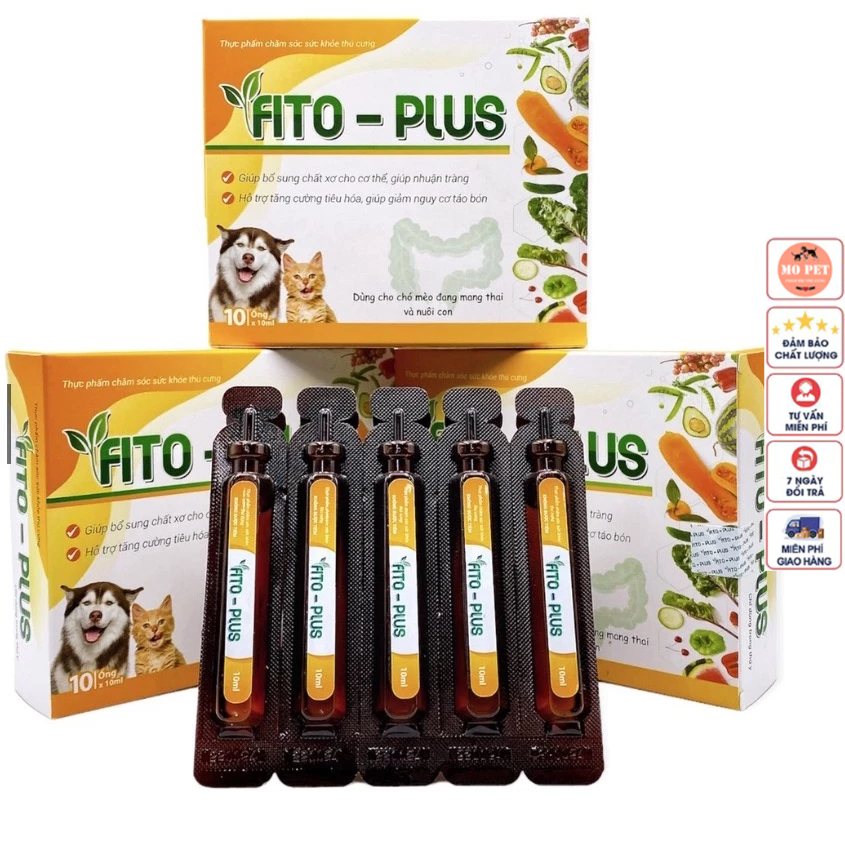(1 Ống 10ml) Bổ sung chất xơ cho thú cưng Fito-plus - Hỗ trợ điều tri ...