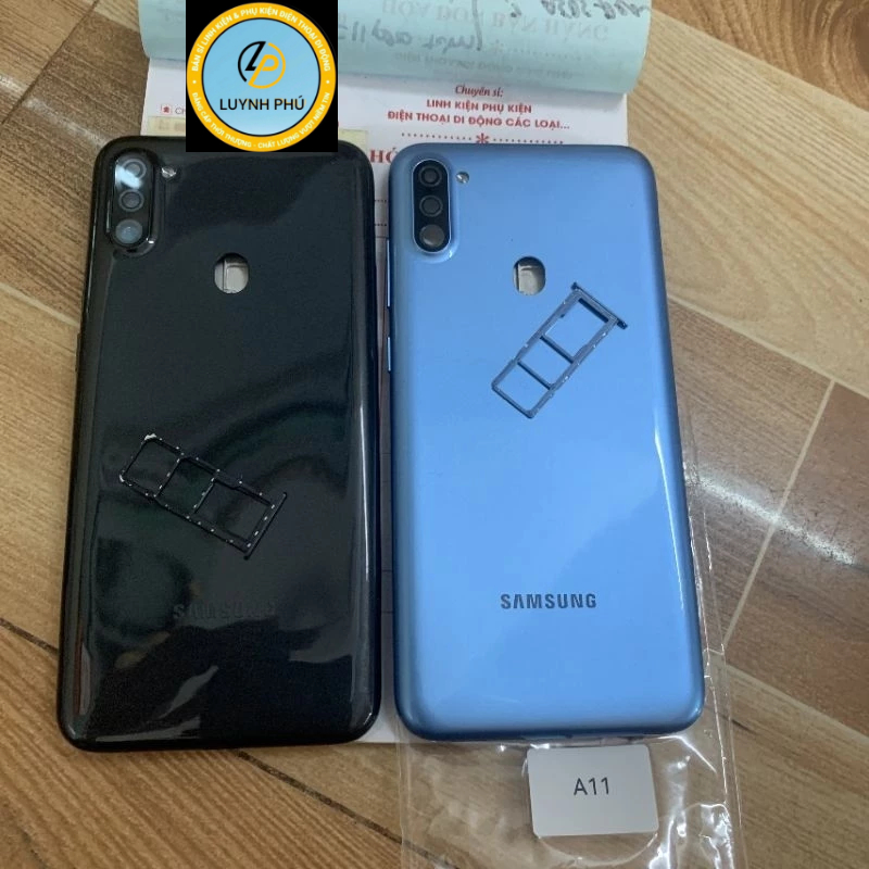 Vỏ samsung A11 có khay sim khung sườn nút bấm bao test | Shopee Việt Nam