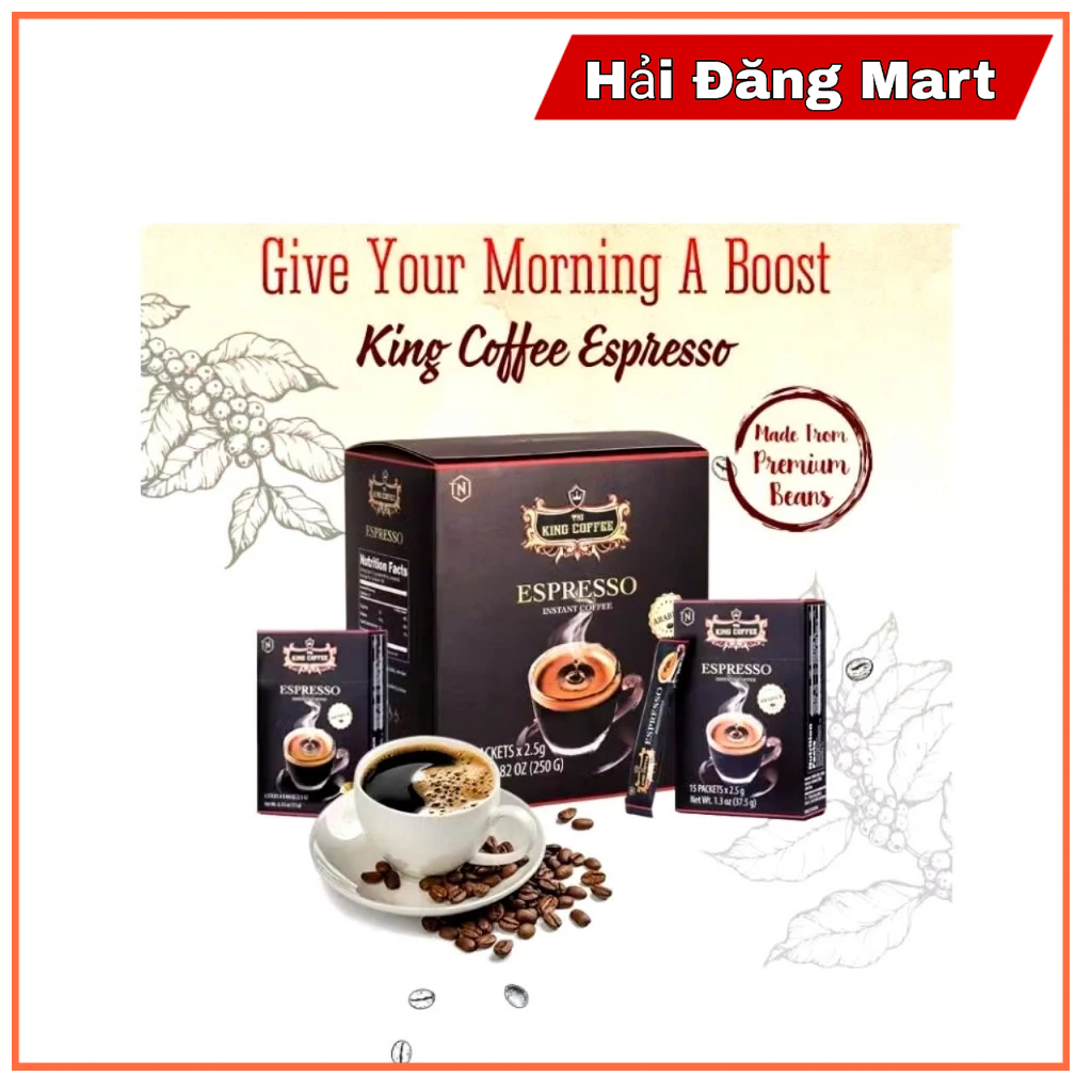 ( DATE 2026 ) Cà Phê Hoà Tan Đen không đường King Coffee Espresso ...