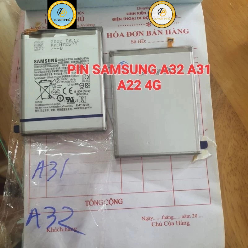 Pin samsung A31 EB BA315ABY A32 4G A22 4G zin(như hình) | Shopee Việt Nam