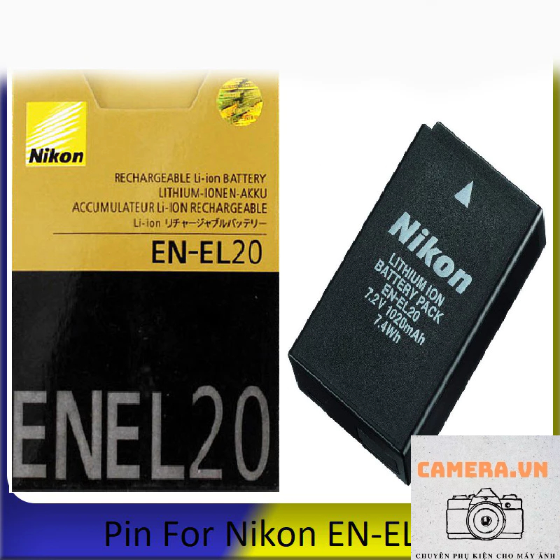 Pin máy ảnh Nikon EN-EL20 - Hàng Nhập Khẩu, Dung Lượng Cao | Shopee ...