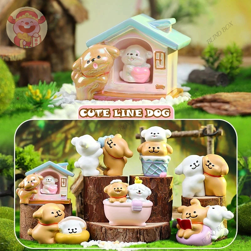 CUTE LINE DOG - Đồ chơi BLIND BOX hộp mù tượng mô hình mini tình bạn ...