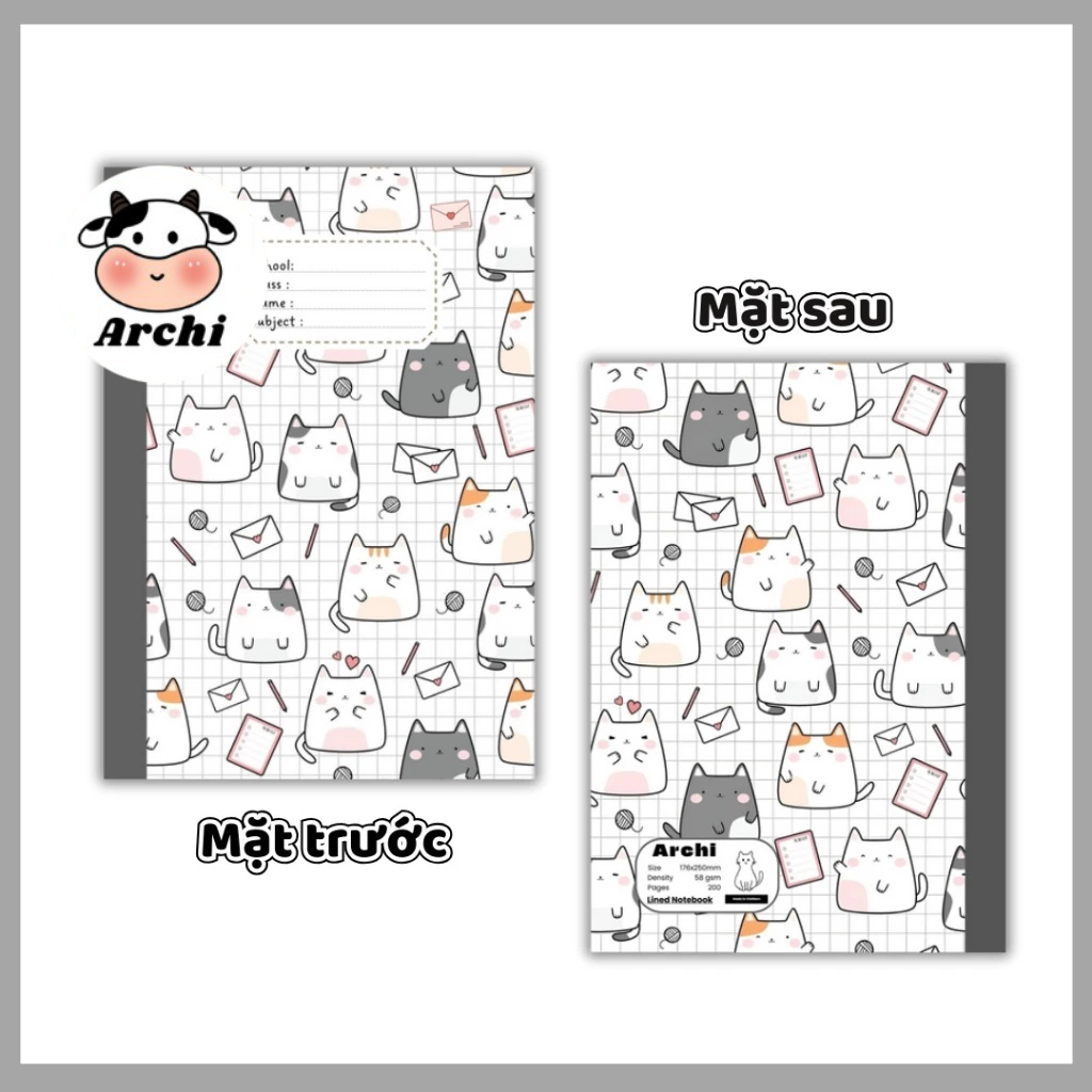 Vở kẻ ngang 120, 200 trang B5 học sinh ghi studygram lined notebook ...