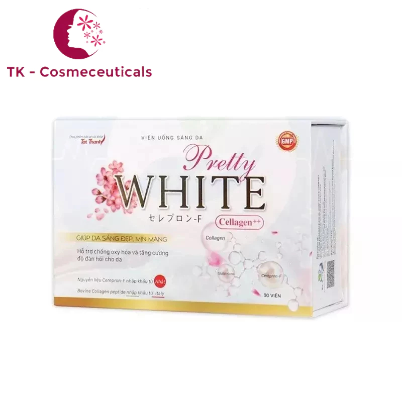 Viên Uống Sáng Da Pretty White Cellagen Bổ Sung Collagen Chống Oxy Hóa - Hộp 30 Viên | Shopee ...