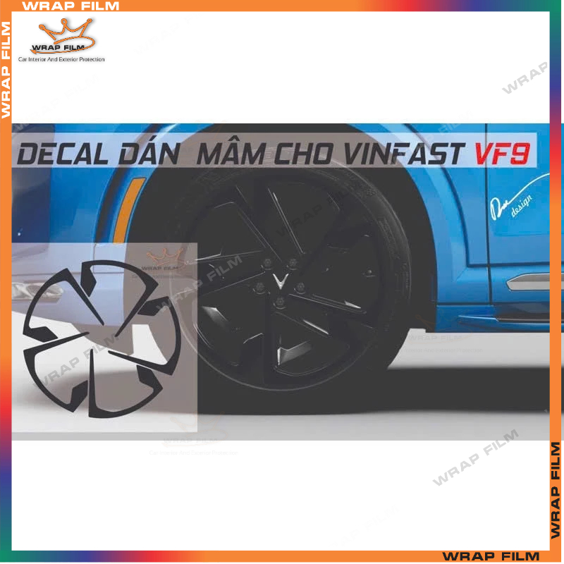 Decal dán mâm Vinfast VF9 (5 bánh) 3 lớp | Shopee Việt Nam