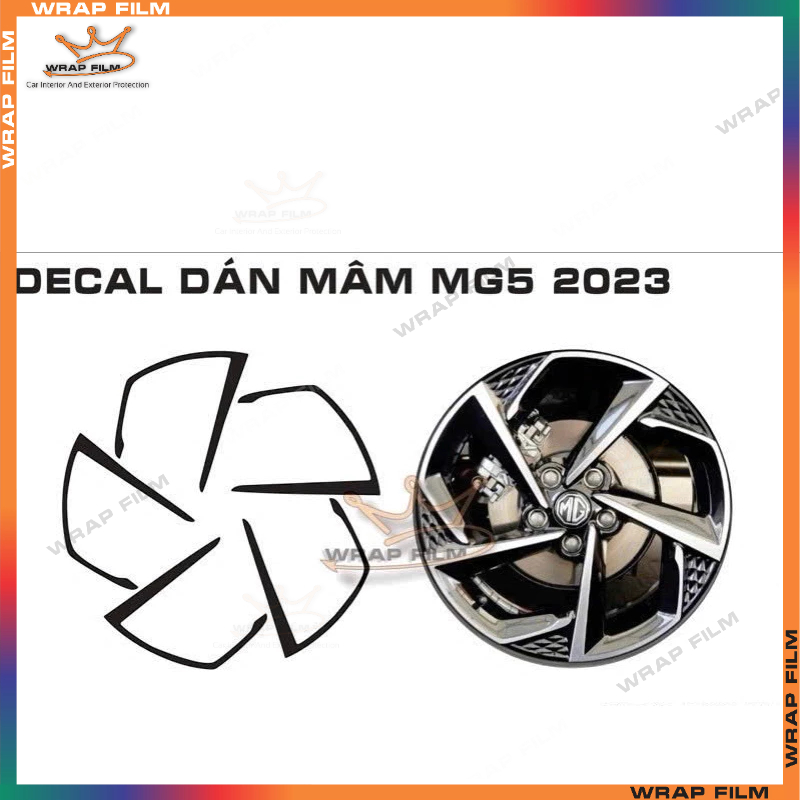 Decal dán mâm MG5, MG 5 2023 (Bộ 5 bánh) | Shopee Việt Nam