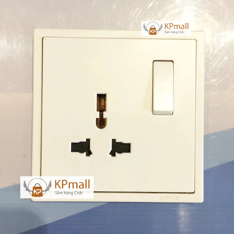 Bộ Ổ cắm 3 chấu đa năng kèm công tắc màu trắng Simon i7 701089 | Shopee ...