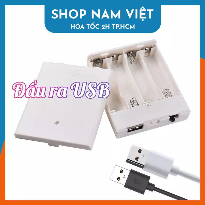 Hộp Pin AA Có Cổng USB | Shopee Việt Nam