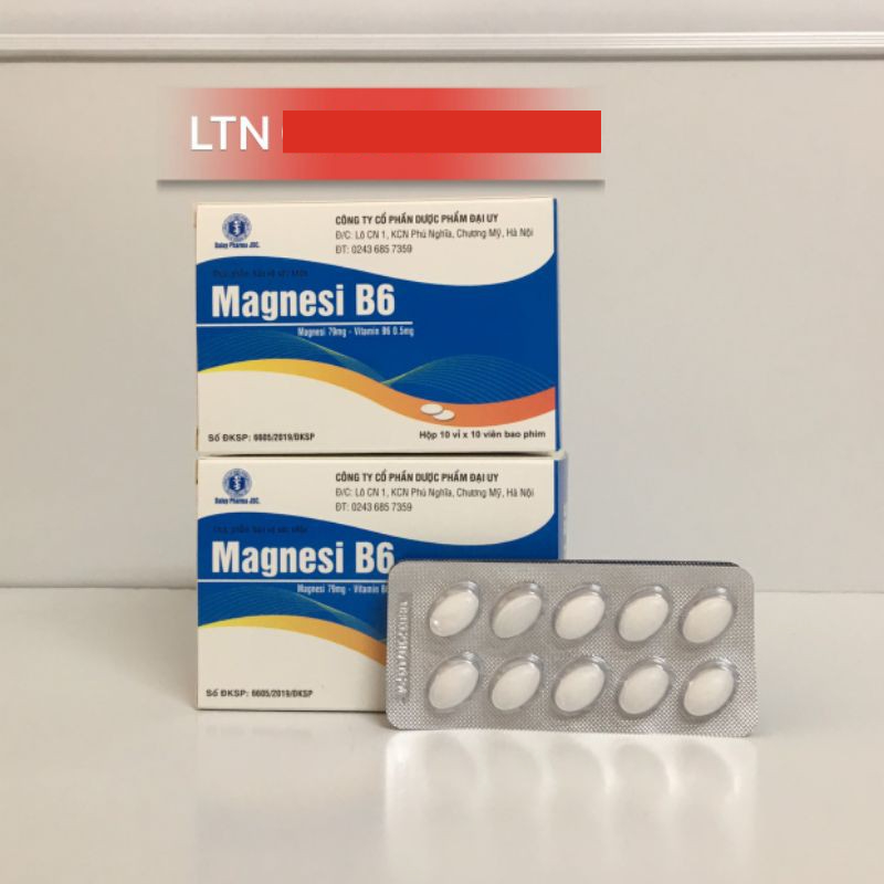 Magnesi B6 hộp 100 viên - Bổ sung magie và vitamin B6 cho cơ thể ...