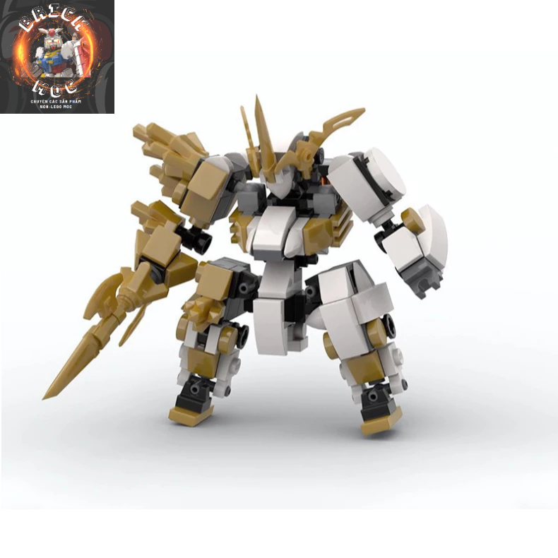 Mô hình lắp ráp kiểu LEGO Robot MOC mini Mech Machine Team - White and ...