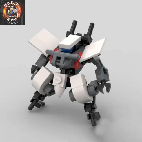 Mô hình lắp ráp kiểu LEGO Robot MOC mini mech Cannon trắng (49 mảnh ...